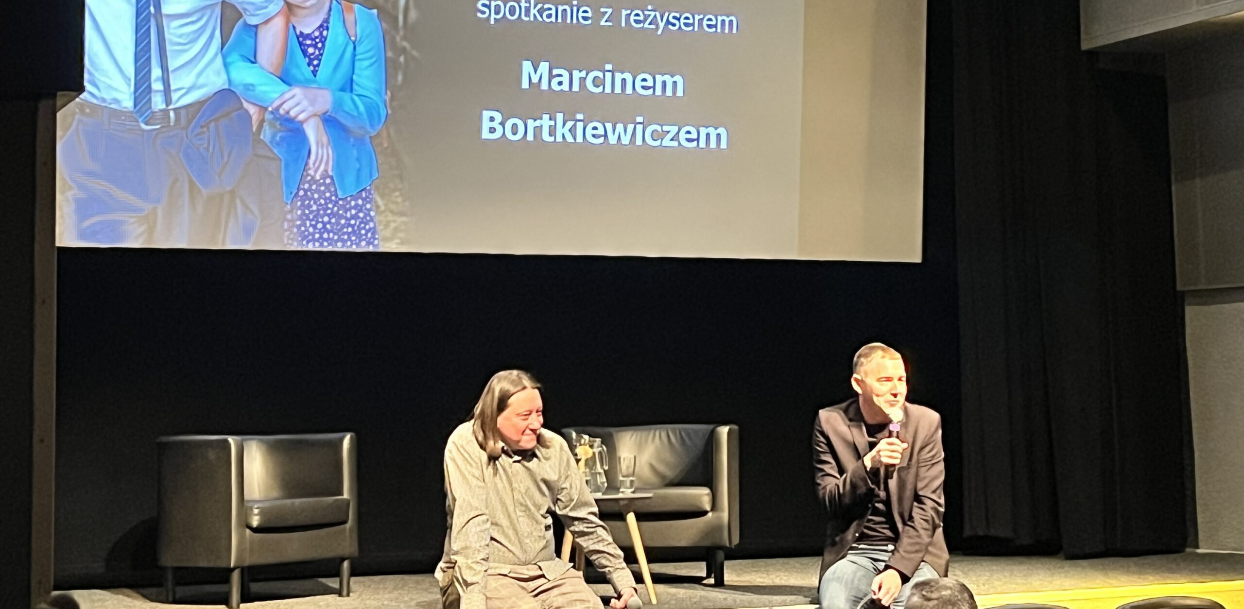 Po projekcji filmu Tonia, Marcina Bortkiewicza, w słupskim kinie Rejs